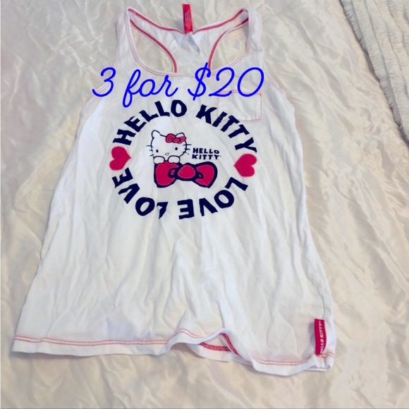 Hello Kitty | Tops | Hello Kitty Tank Womens Xxs Kids Xl 3itemsfor2 ...